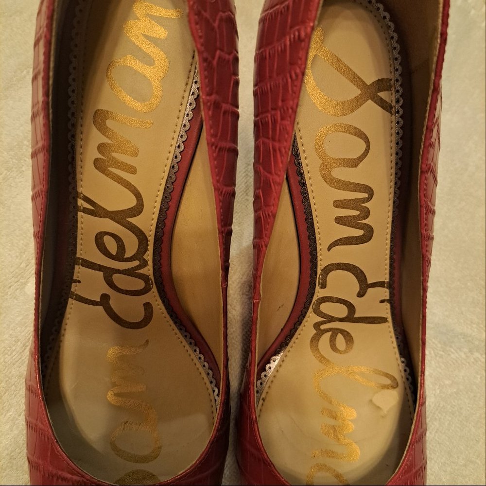 Red Sam Edelman 4" Stiletto Pointy Toe Pumps 9.5 - Gem